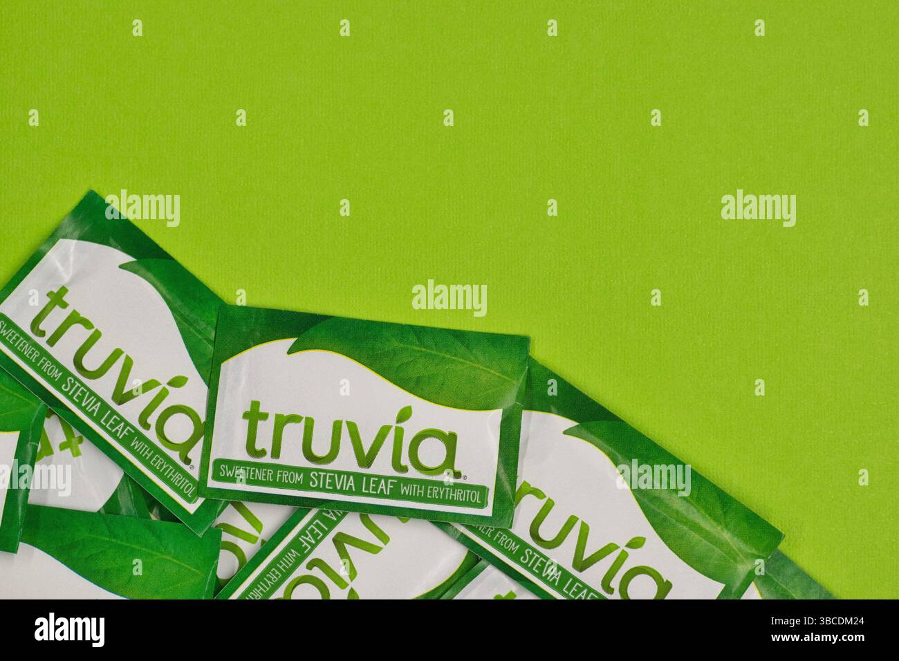 Houston, Texas USA 05-14-2025: Truvia artificial sweetener packets ...