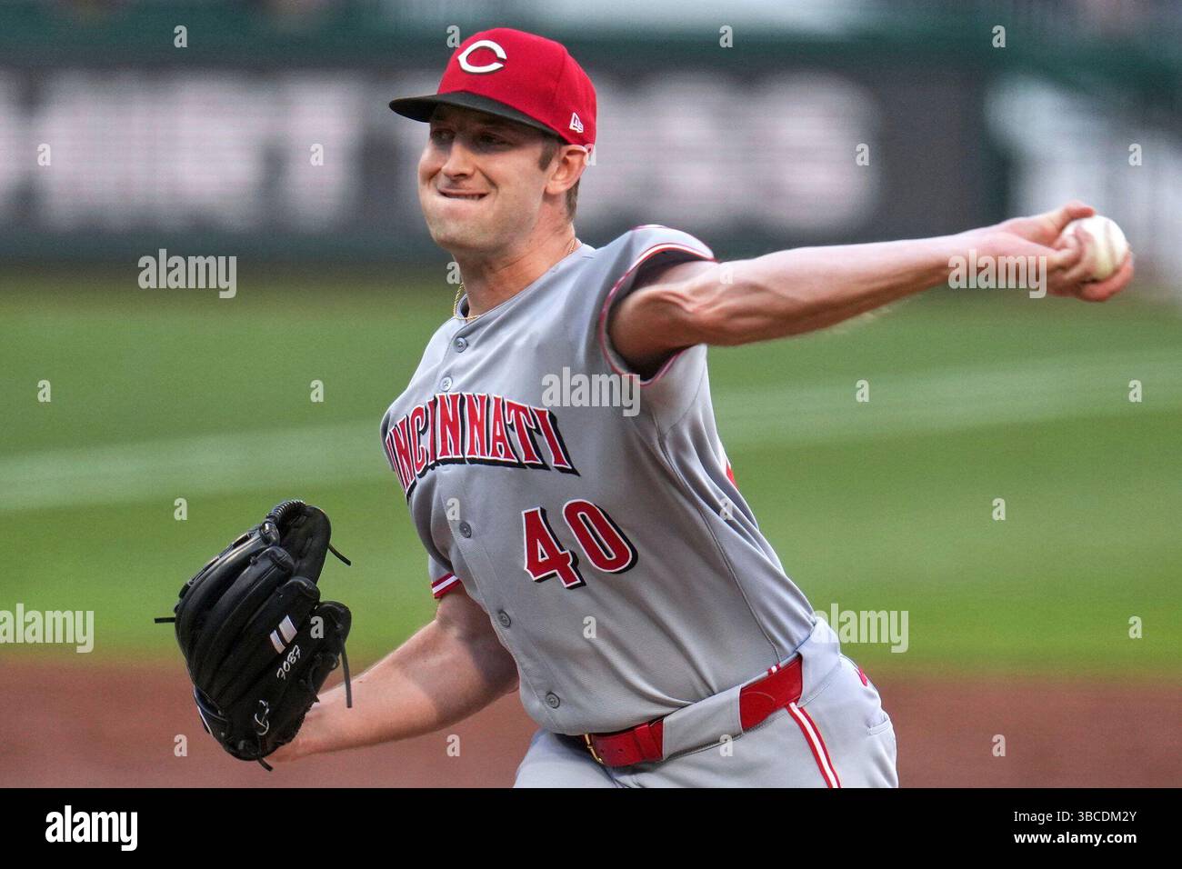 Cincinnati Reds pitcher Nick Lodolo delivers during the first inning of ...