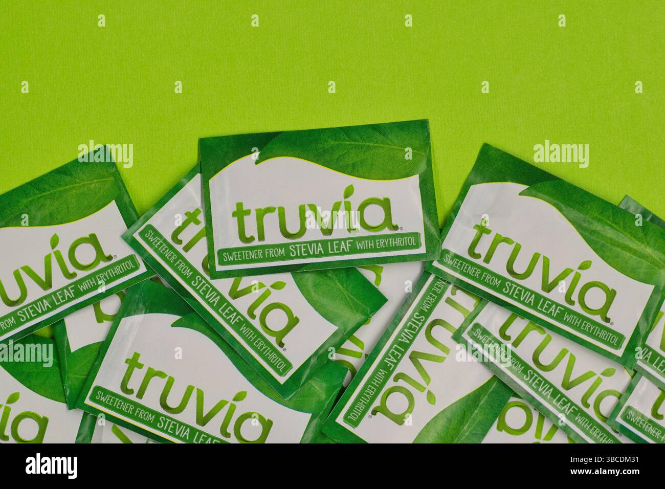 Houston, Texas USA 05-14-2025: Truvia artificial sweetener packets ...