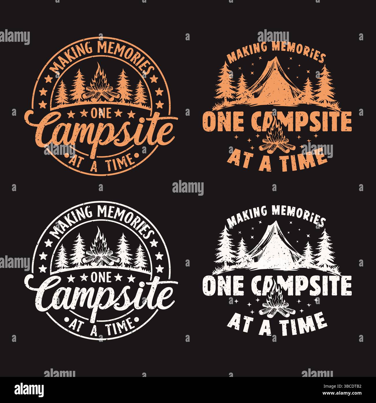Making Memories One Campsite At a Time vintage t-shirt design, Camper ...