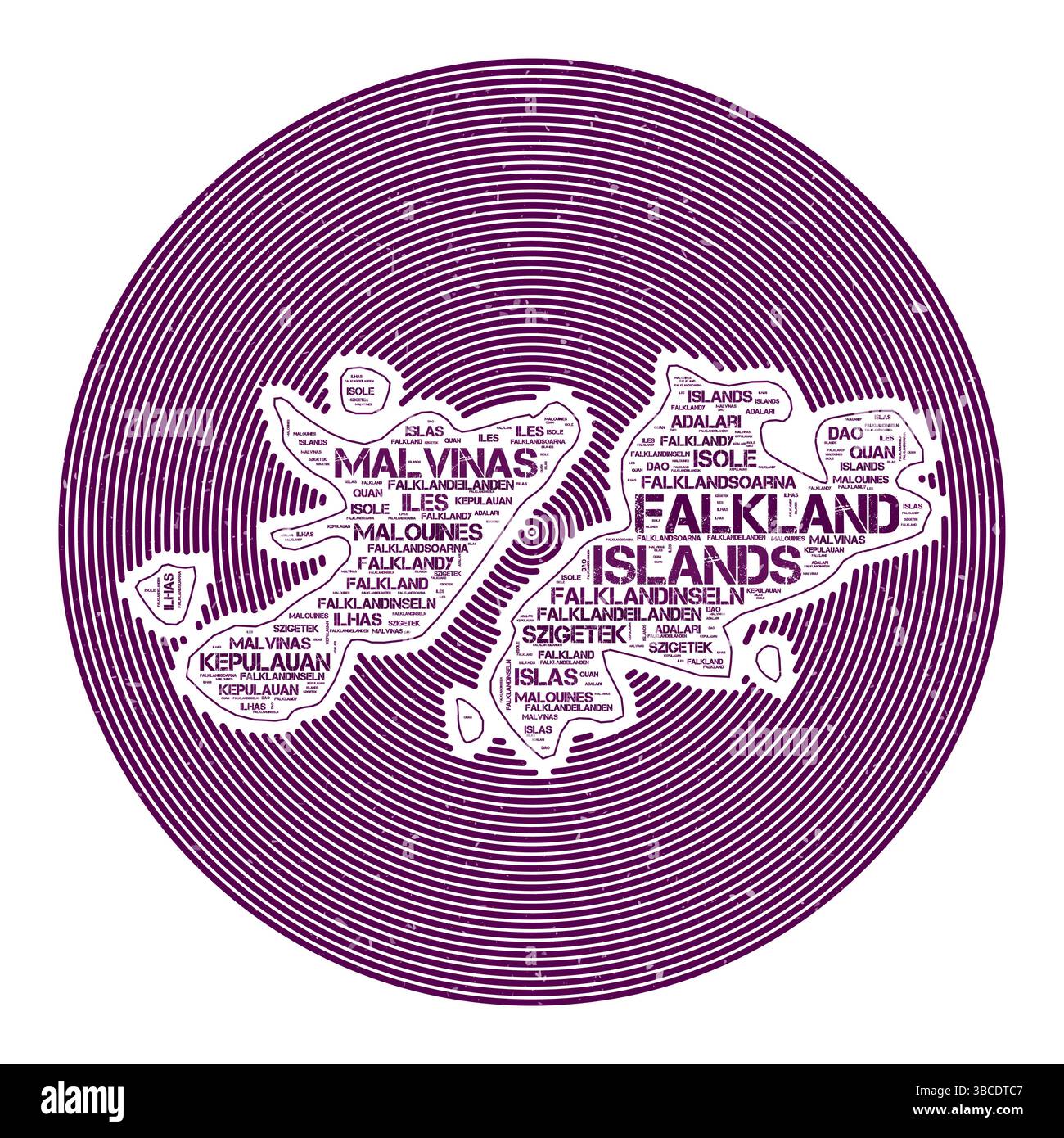 Falklands Vector Image. Country round logo design. Falklands poster in ...