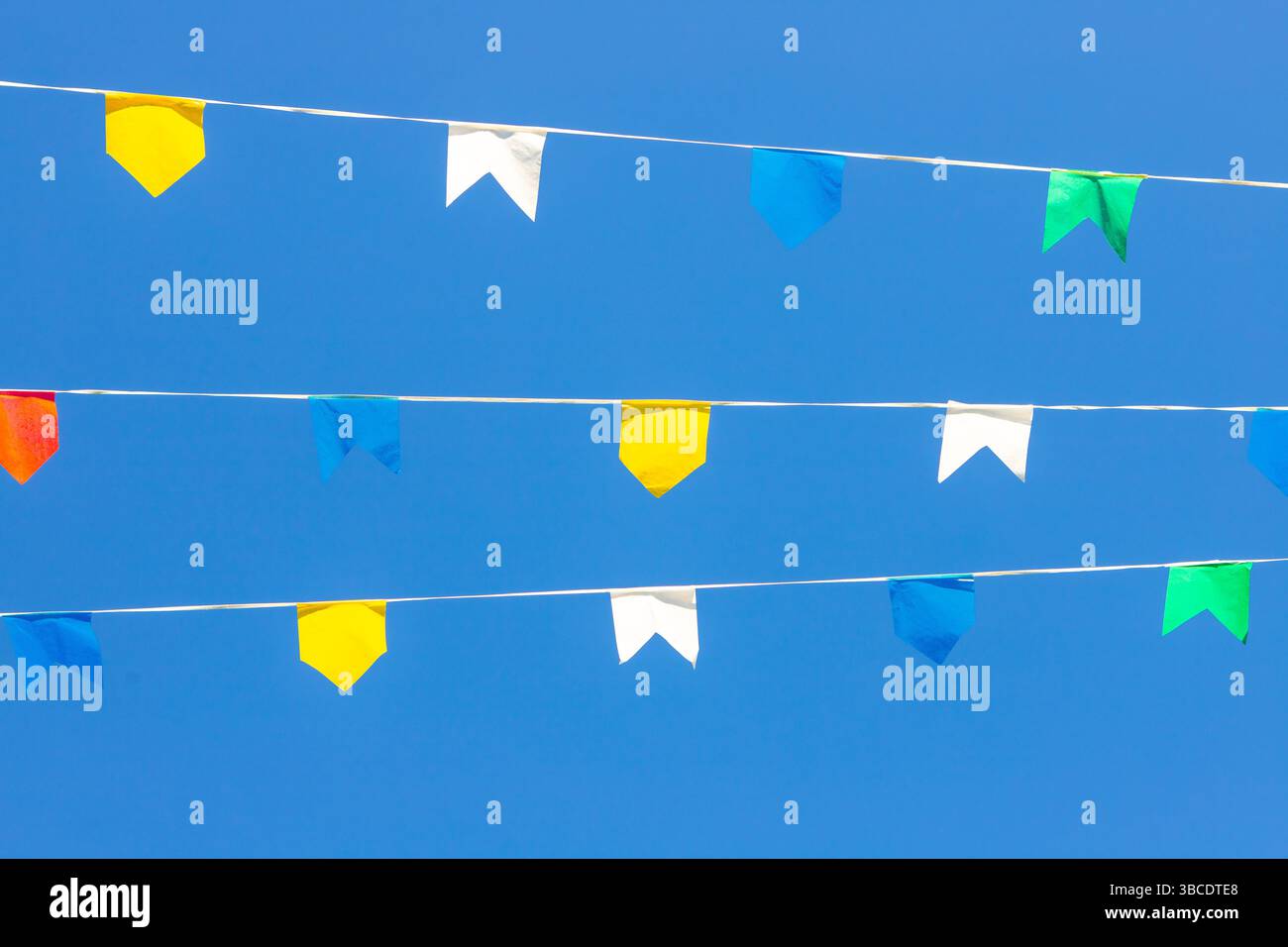 decorative flags for the June festival, a very popular festival in Rio ...