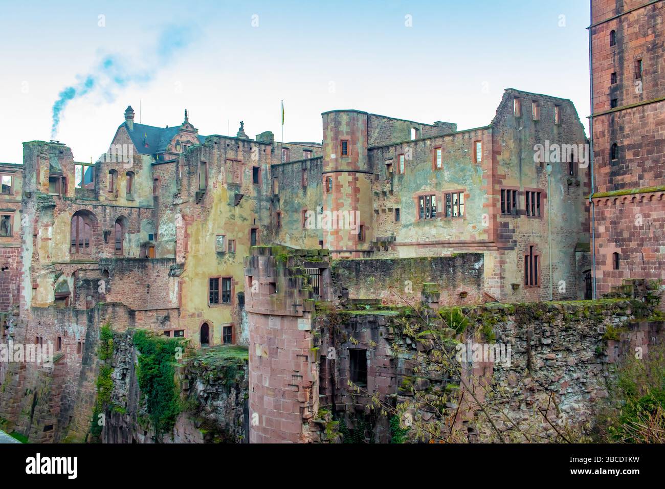 Historic Schloss Heidelberg Castle traditional German architecture in ...