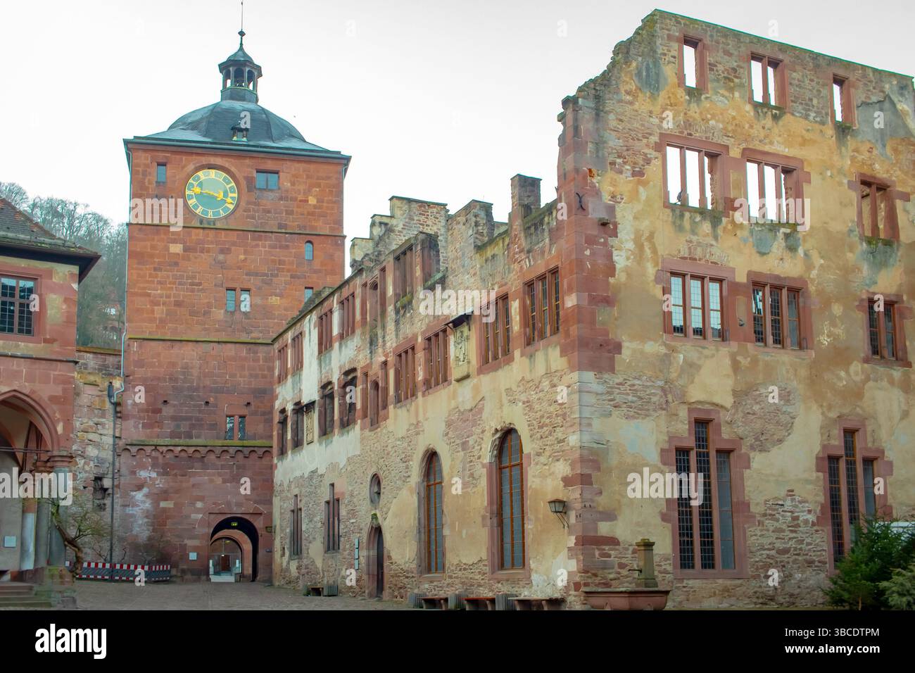 Historic Schloss Heidelberg Castle traditional German architecture in ...