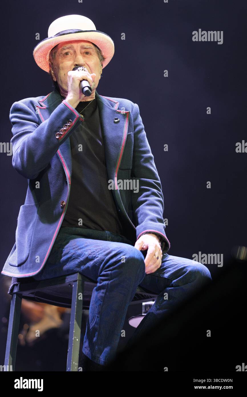 Madrid, Spain. 19th May, 2025. The singer Joaquin Sabina performs ...