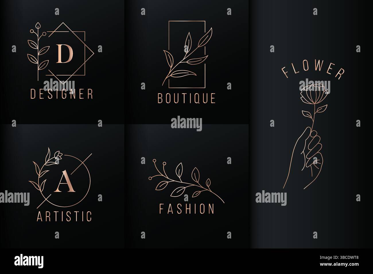 Gold emblem natural Stock Vector Images - Alamy