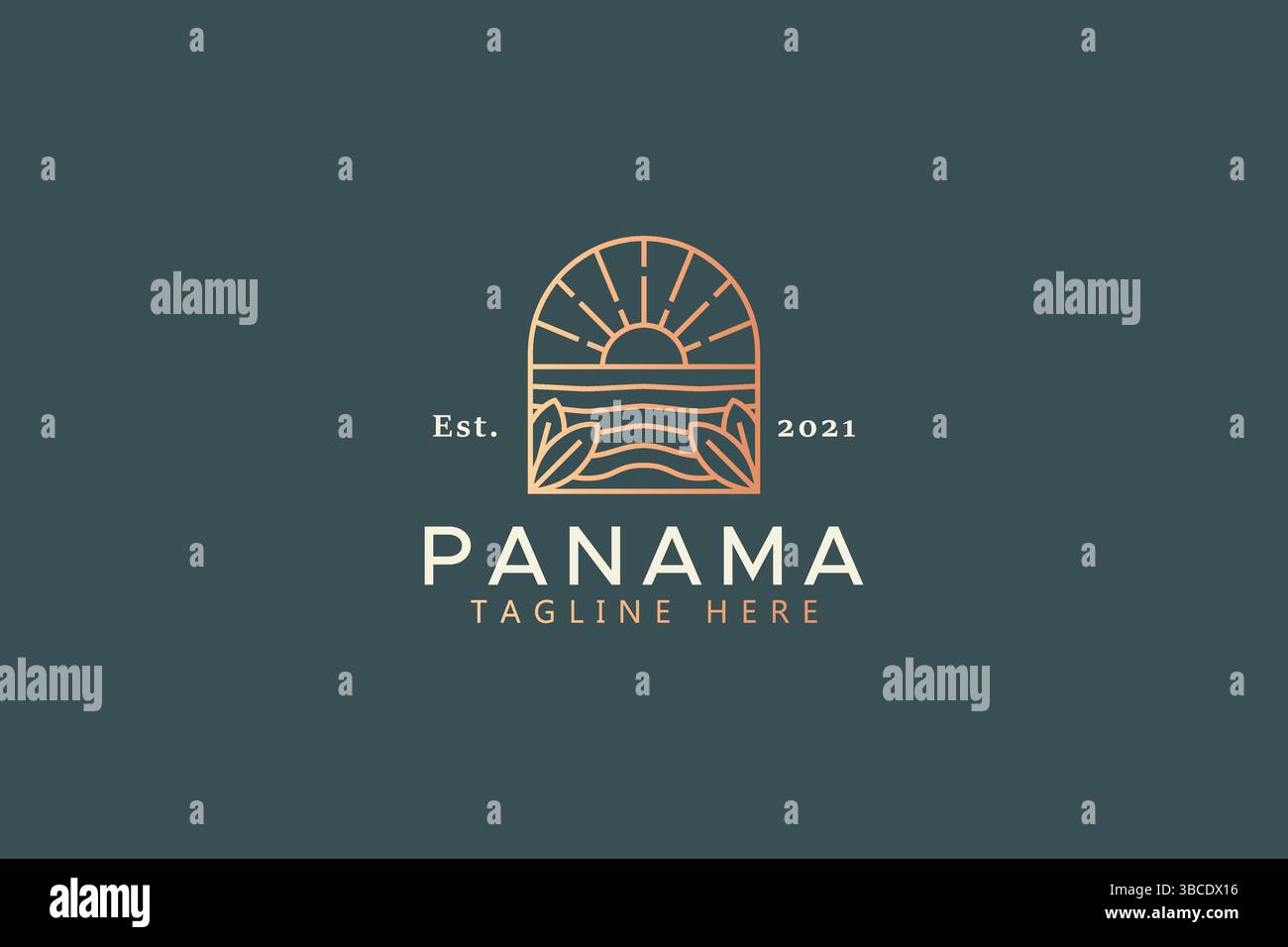 Vacation sunset beach Stock Vector Images - Alamy