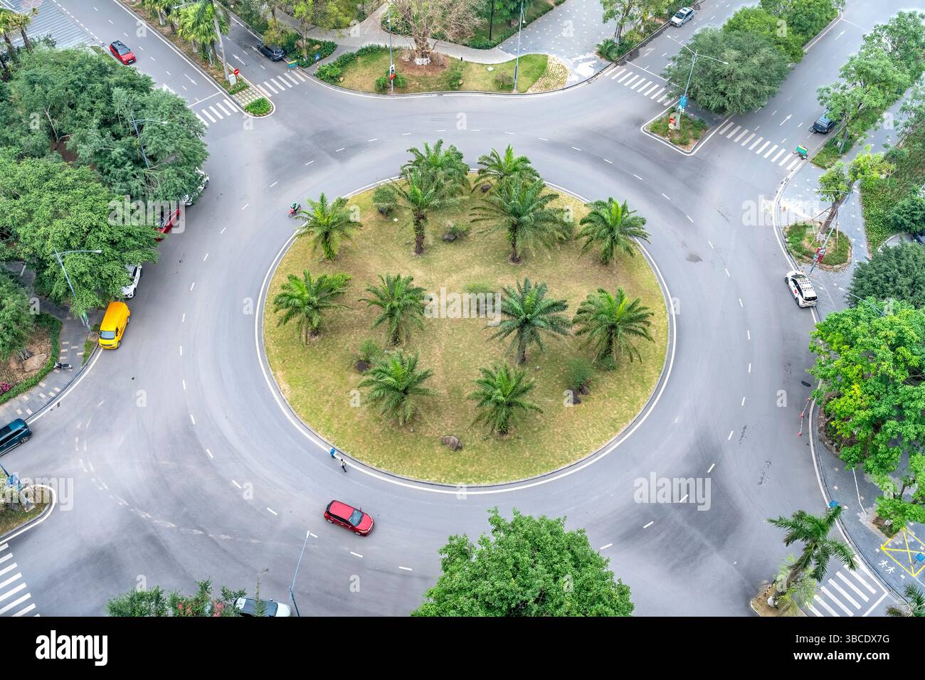 Ecopark Garden Urban Area Hung Yen, Vietnam - April 24, 2025: Traffic ...