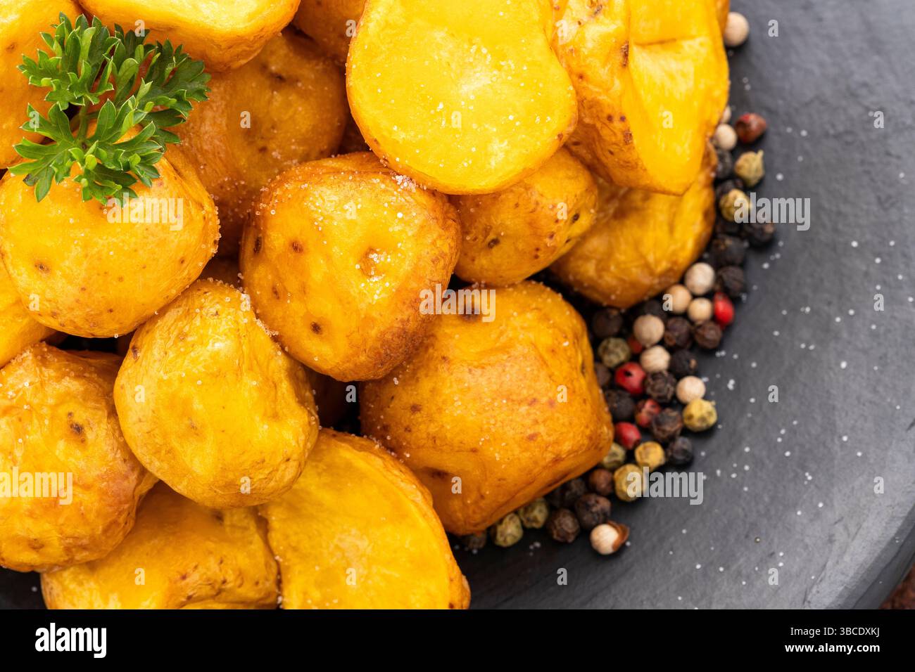 Fried yellow creole potatoes are a popular food of Latin American ...