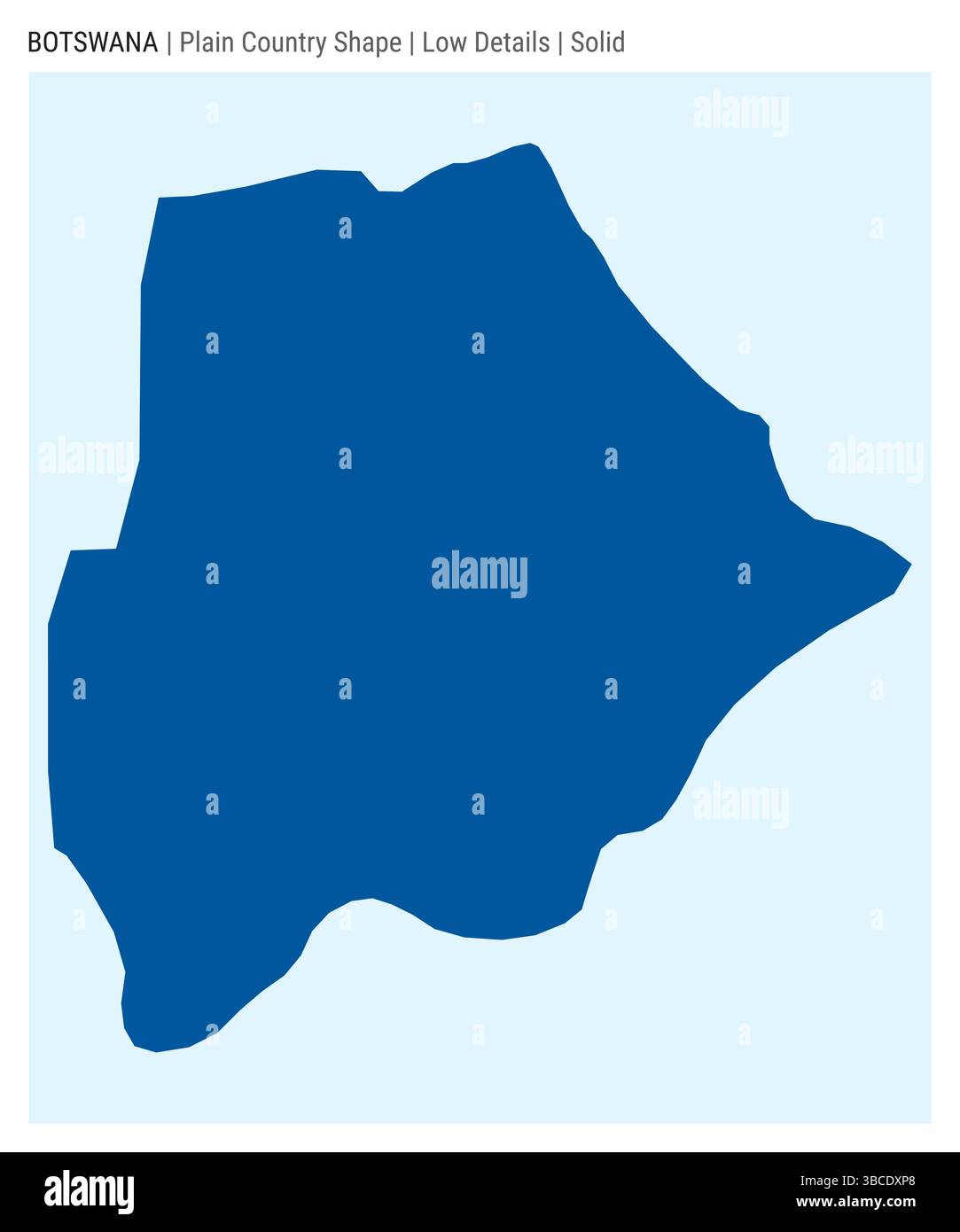 Botswana plain country map. Low details. Solid style. Shape of Botswana ...