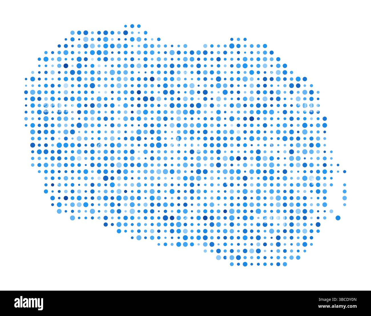 Cook Islands Dot Map. Island Digital Style Shape. Cook Islands vector ...
