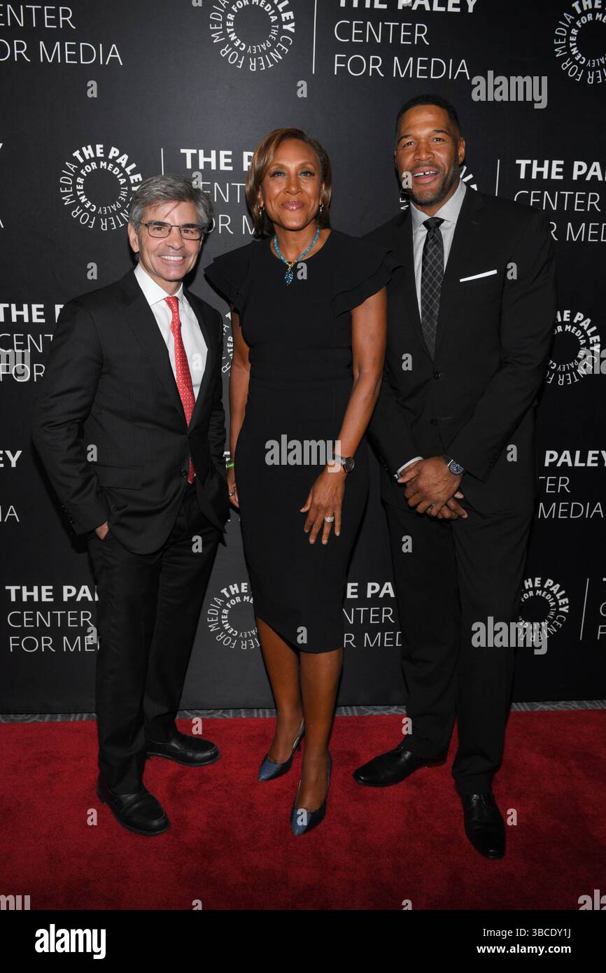 New York, USA. 19th May, 2025. (L-R) George Stephanopoulos, Robin ...