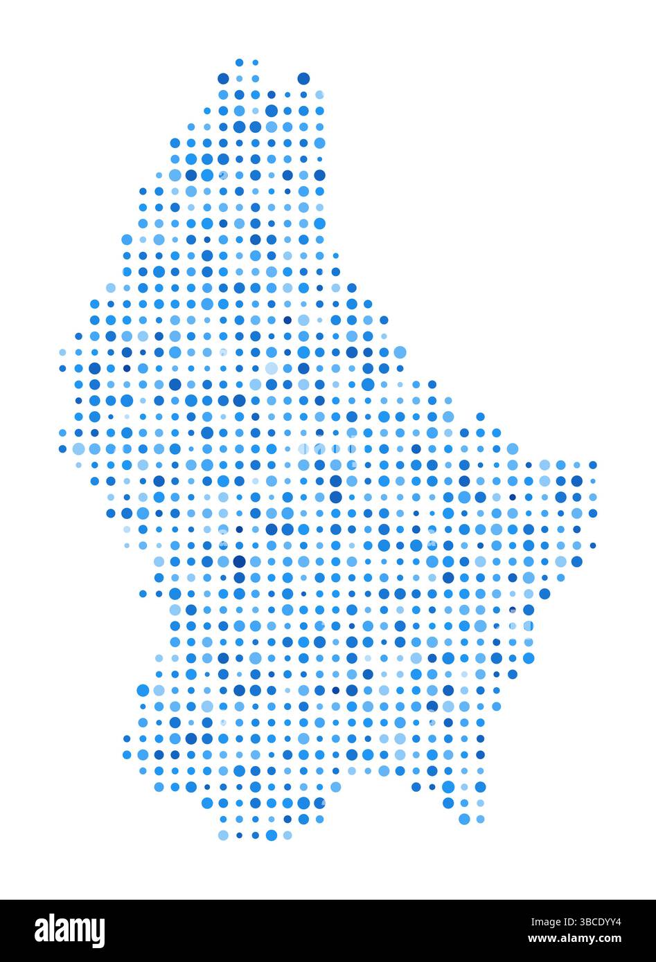 Luxembourg Dot Map. Country Digital Style Shape. Luxembourg vector ...