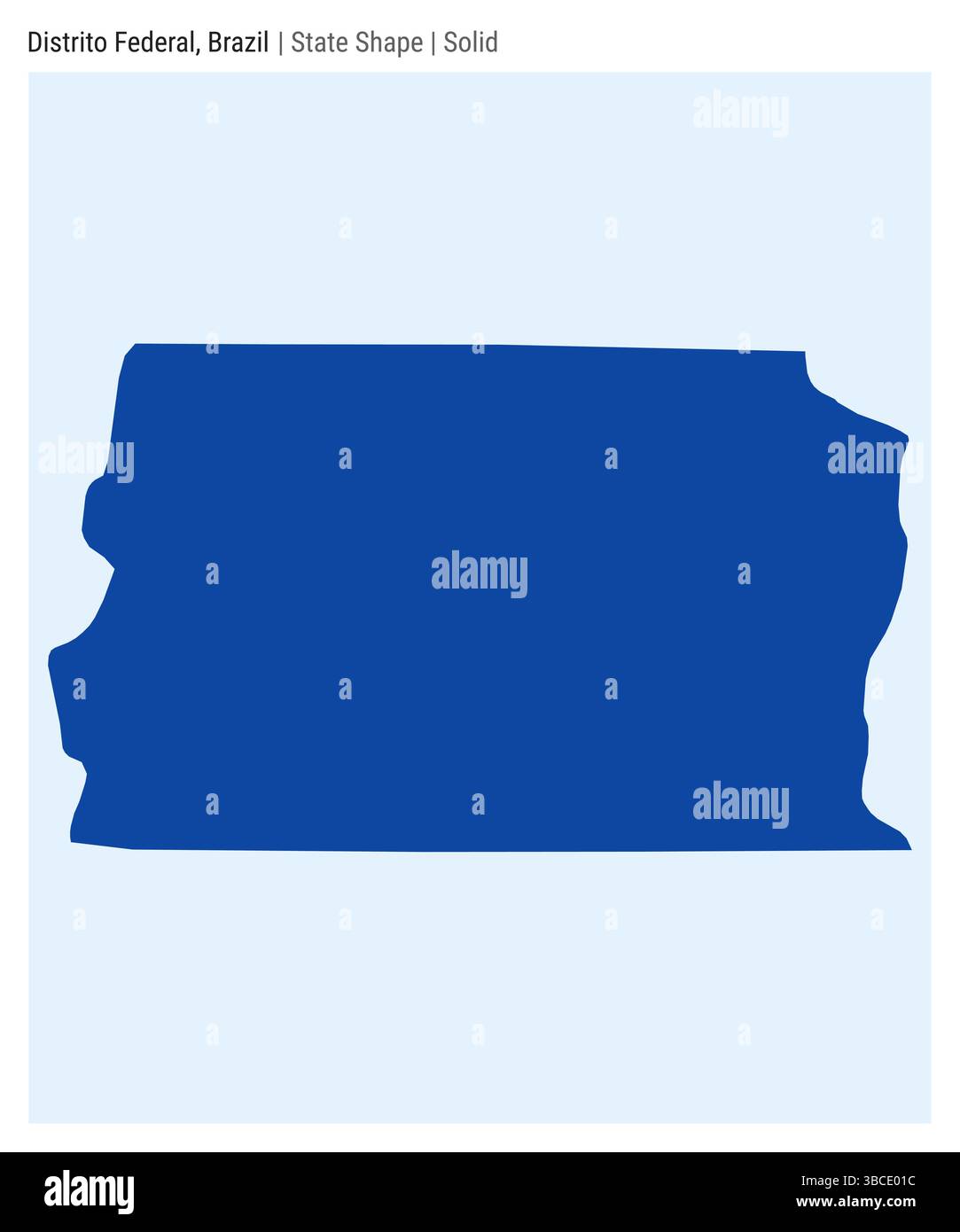Distrito Federal, Brazil. Simple vector map. State shape. Solid style ...