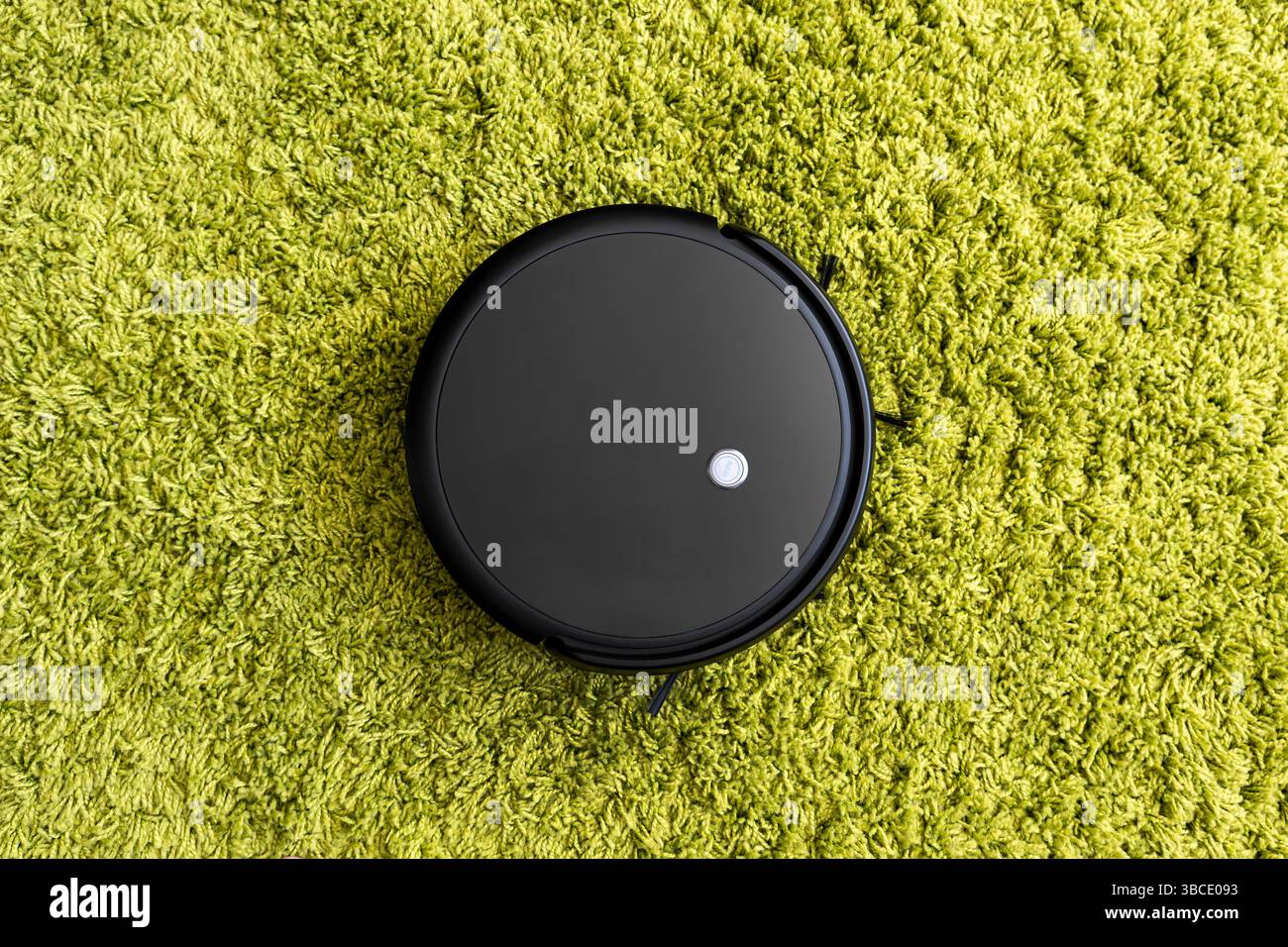 Robot vacuum cleaner on floor, Smart robotic automate wireless cleaning ...