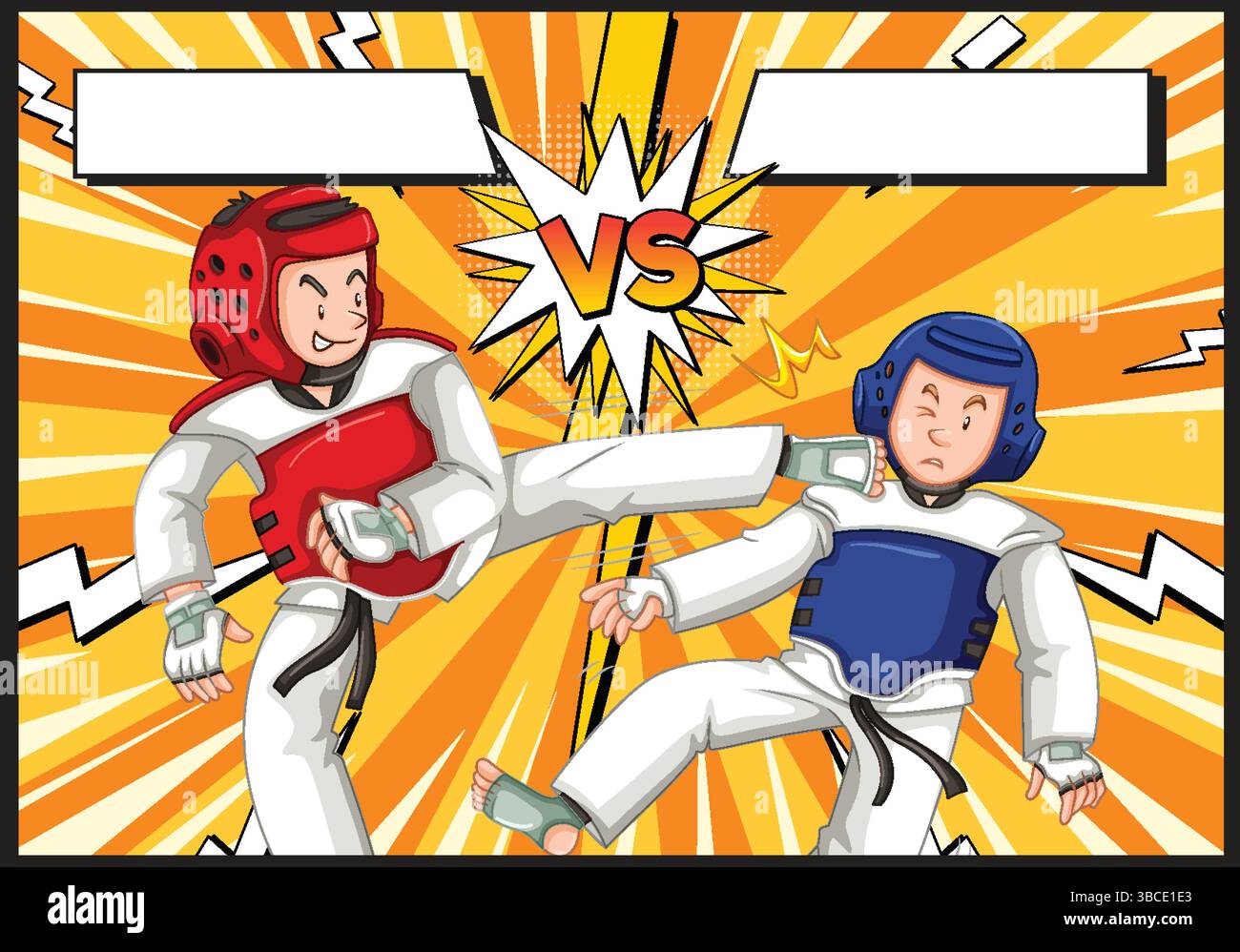 Two fighters in action with dynamic energy Stock Vector Image & Art - Alamy