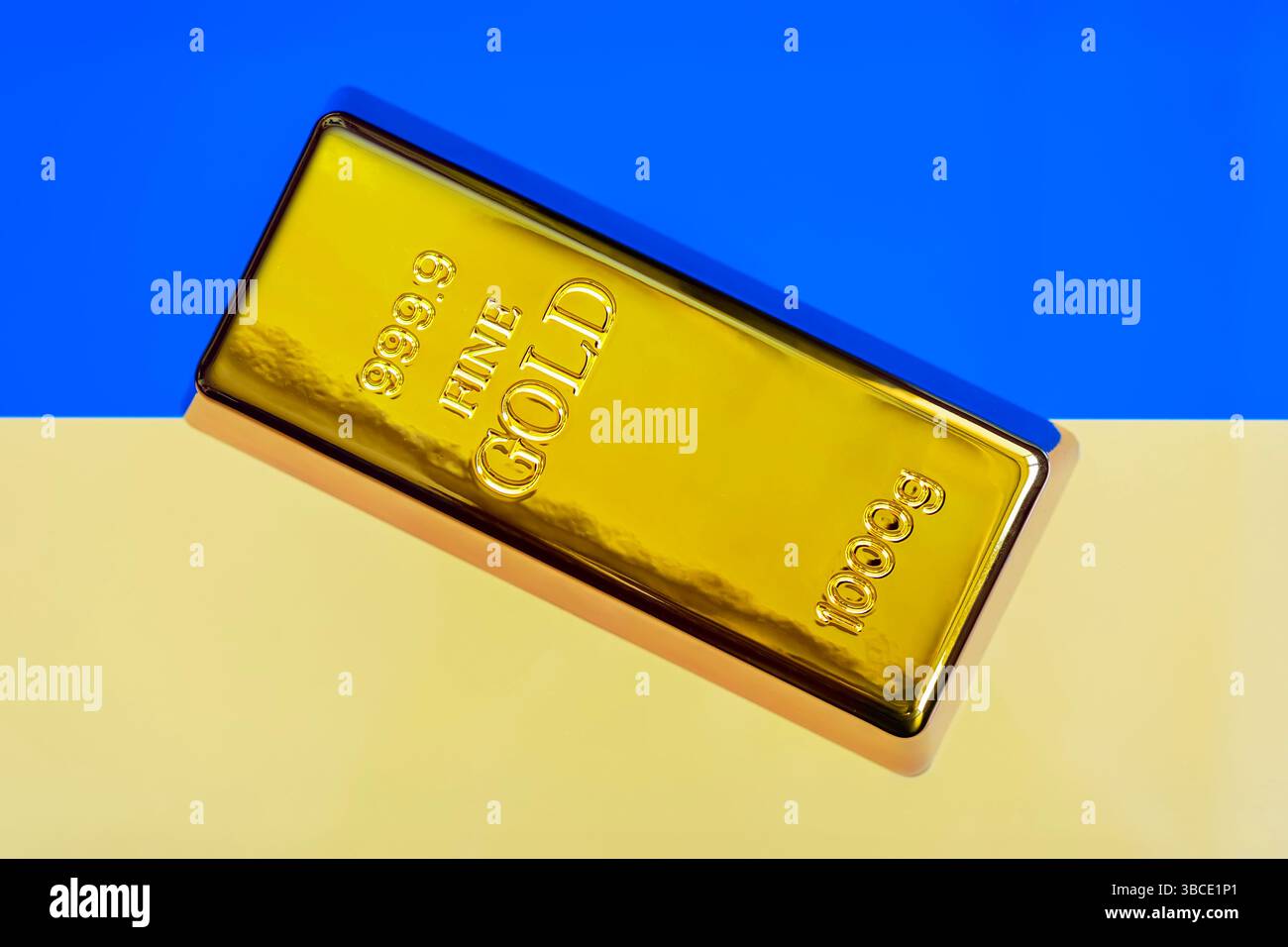 The gold bar is on the national flag of ukraine, ukrainian Gold Reserve ...