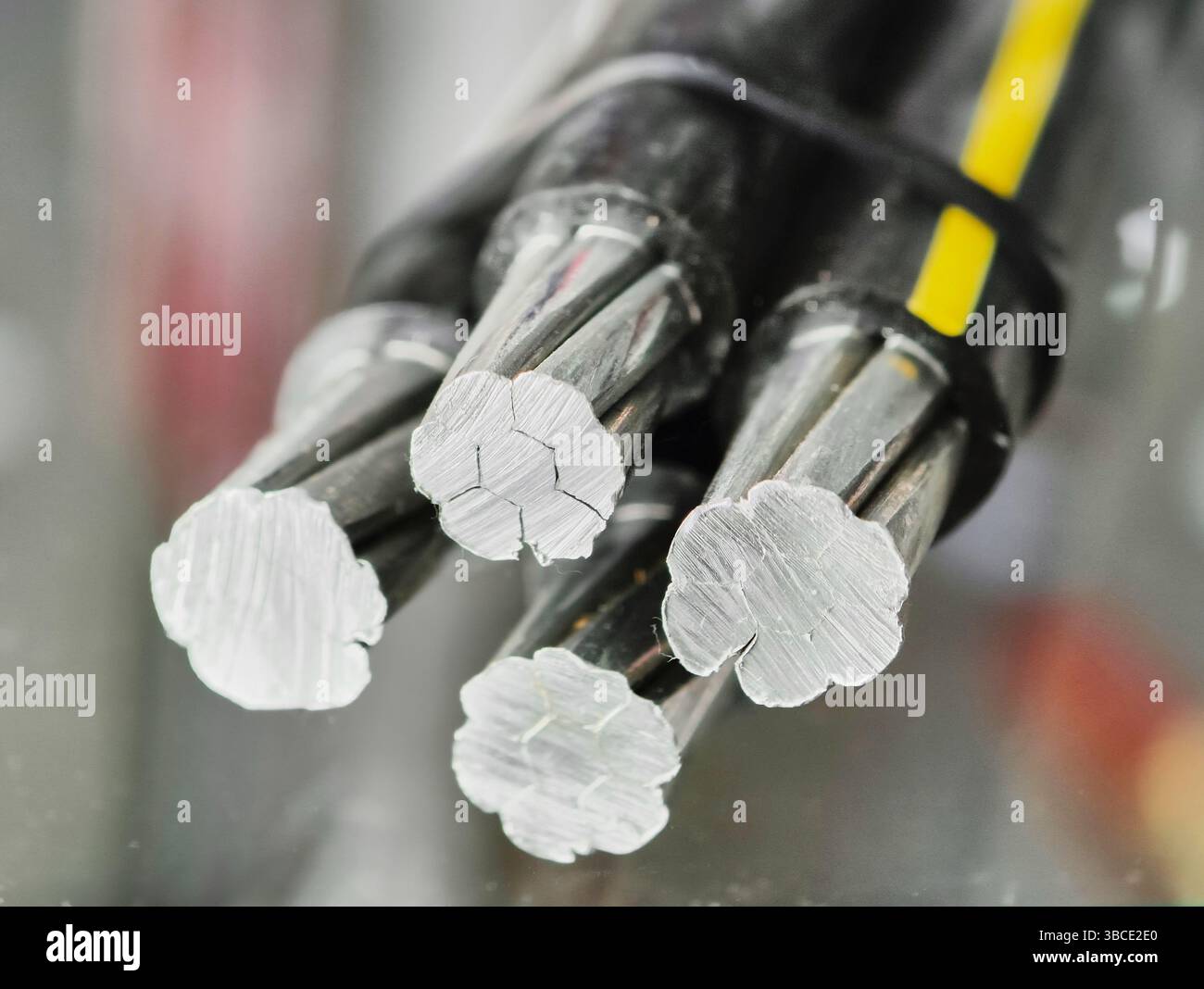 Electric cable cross section showcases intricate design and sturdy ...