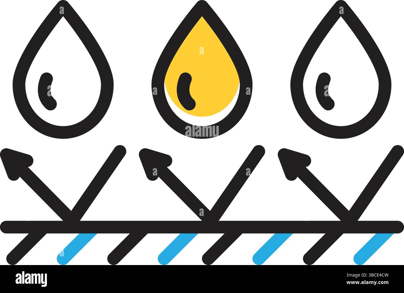 Icon waterproof water repellent Cut Out Stock Images & Pictures - Alamy