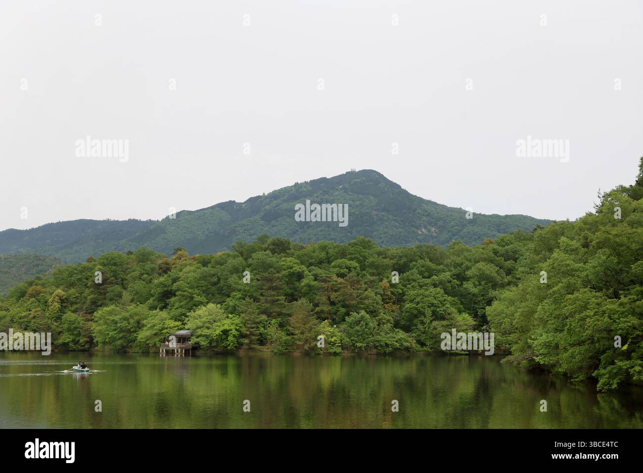 A photo shows Mount Hiei on the border between the Kyoto and Shiga ...