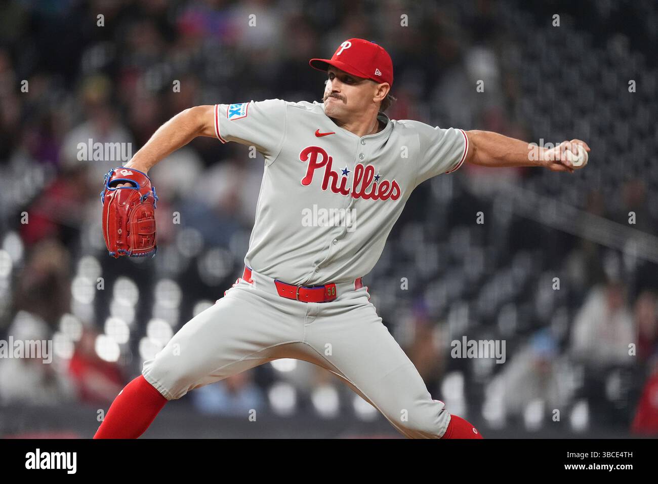 Philadelphia Phillies relief pitcher Tanner Banks works against the ...
