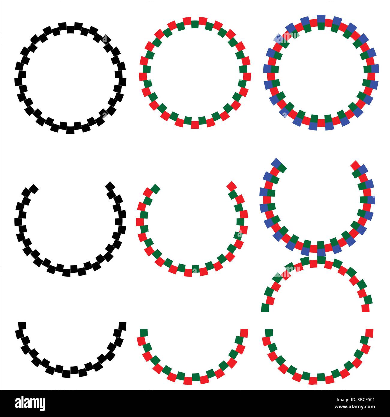 Multicolor Mosaic Patterned Circular Frames Stock Vector Image & Art ...