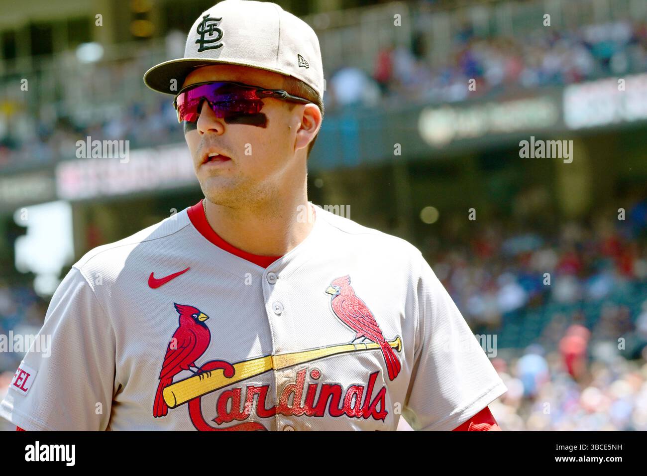 KANSAS CITY, MO - MAY 18: St. Louis Cardinals left fielder Lars ...