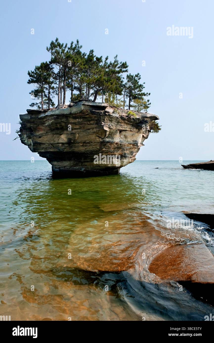 Calm freshwater lake surrounded trees hi-res stock photography and ...