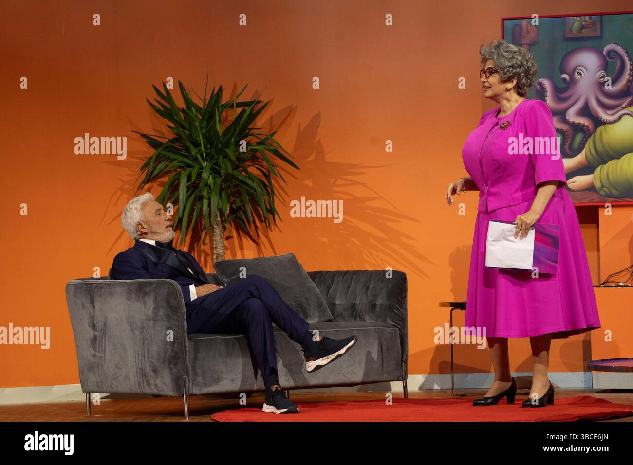 Naples, Italy. 09th May, 2025. Patrizio Rispo (L) and Rosalia Porcaro ...