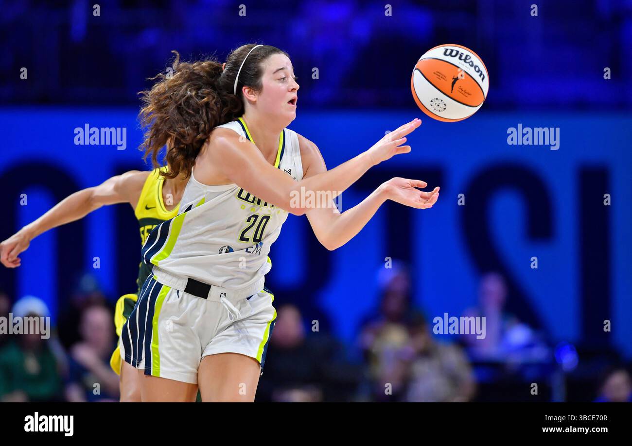 ARLINGTON, TX - MAY 19: Dallas Wings forward Maddy Siegrist makes a ...