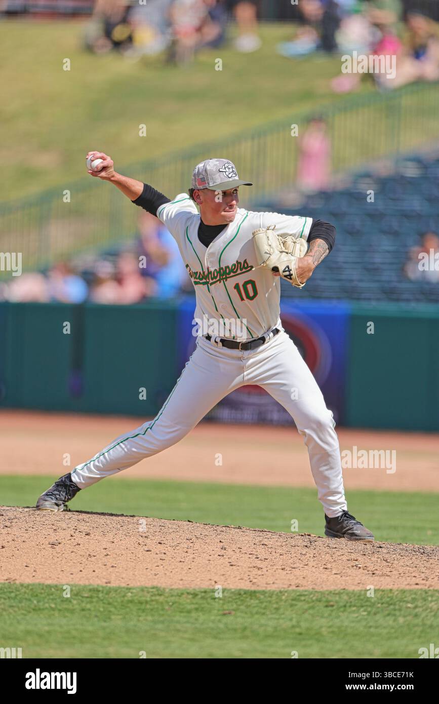 Greensboro, NC: Greensboro Grasshoppers pitcher Jaycob Deese (10 ...