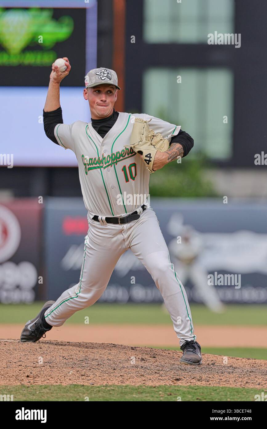 Greensboro, NC: Greensboro Grasshoppers pitcher Jaycob Deese (10 ...