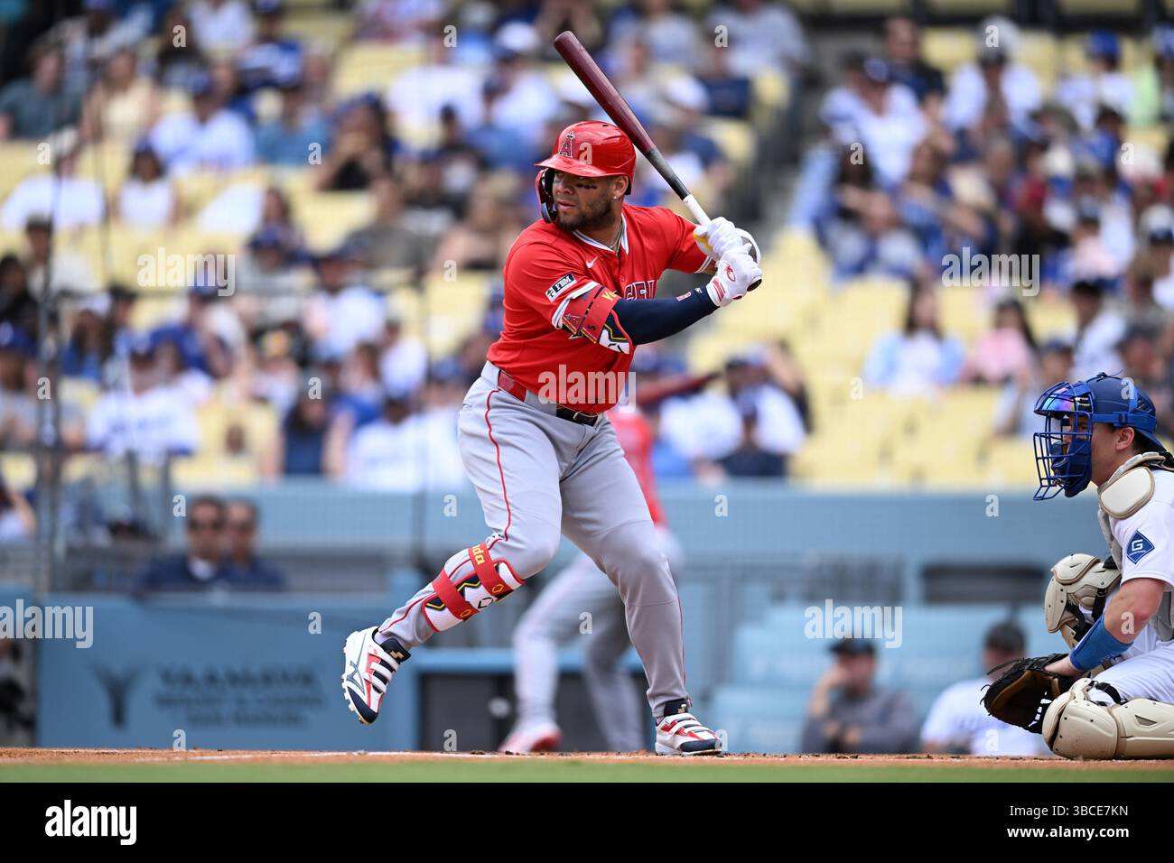 LOS ANGELES, CA - MAY 18: Los Angeles Angels Yoán Moncada (5) during an ...