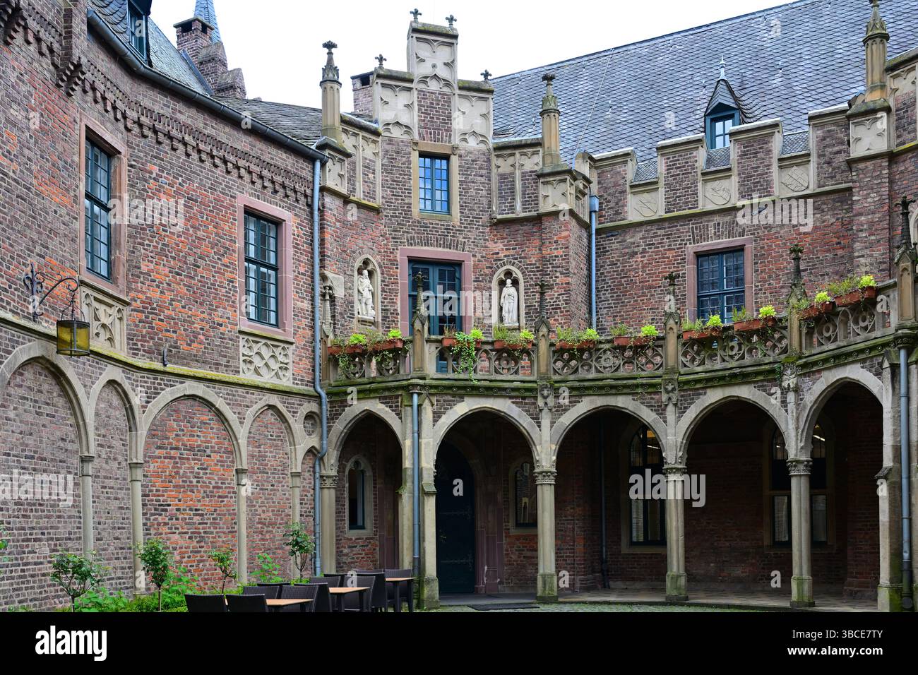 Historic Paffendorf Castle in Bergheim, Germany, featuring neo-Gothic ...