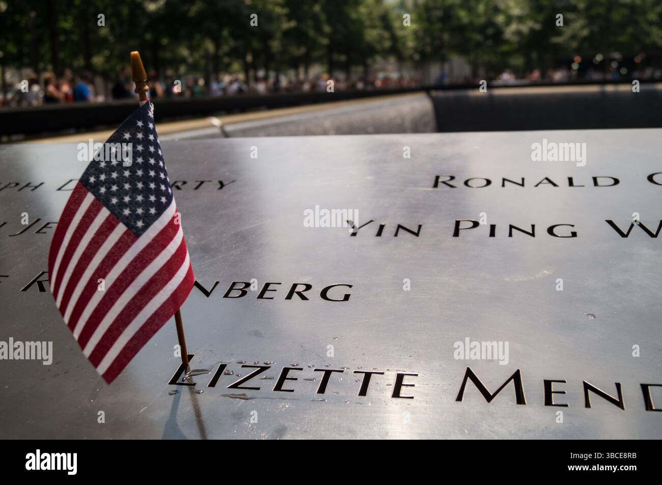 Photograph of ground zero in lower Manhattan where the September 11 ...