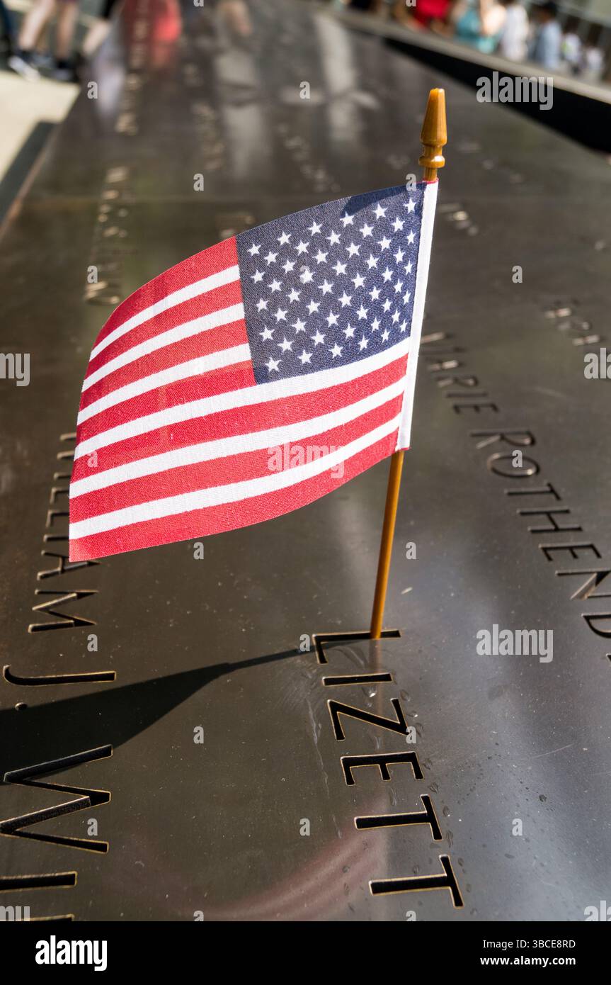 Photograph of ground zero in lower Manhattan where the September 11 ...