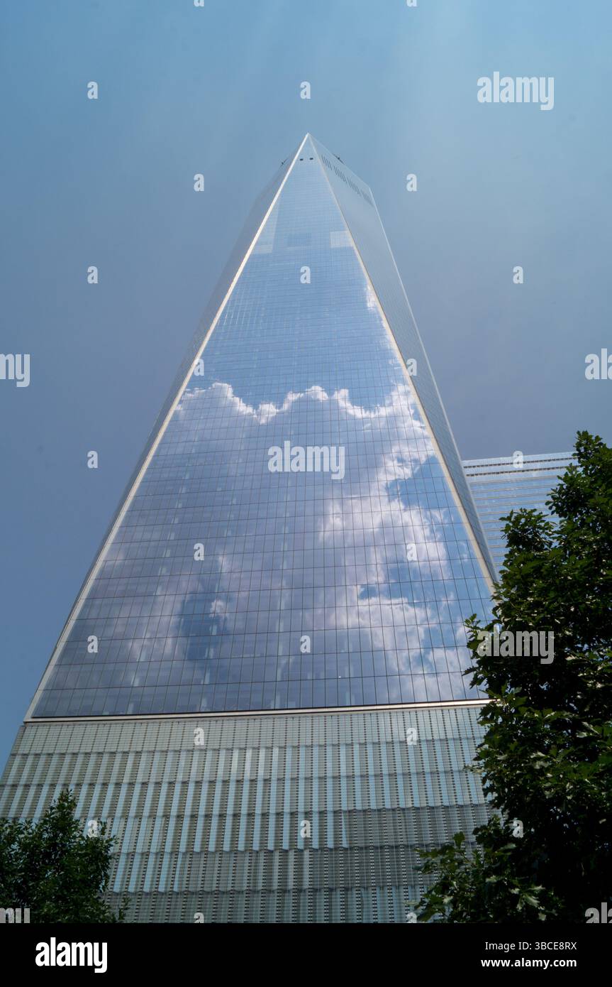 Photograph of ground zero in lower Manhattan where the September 11 ...