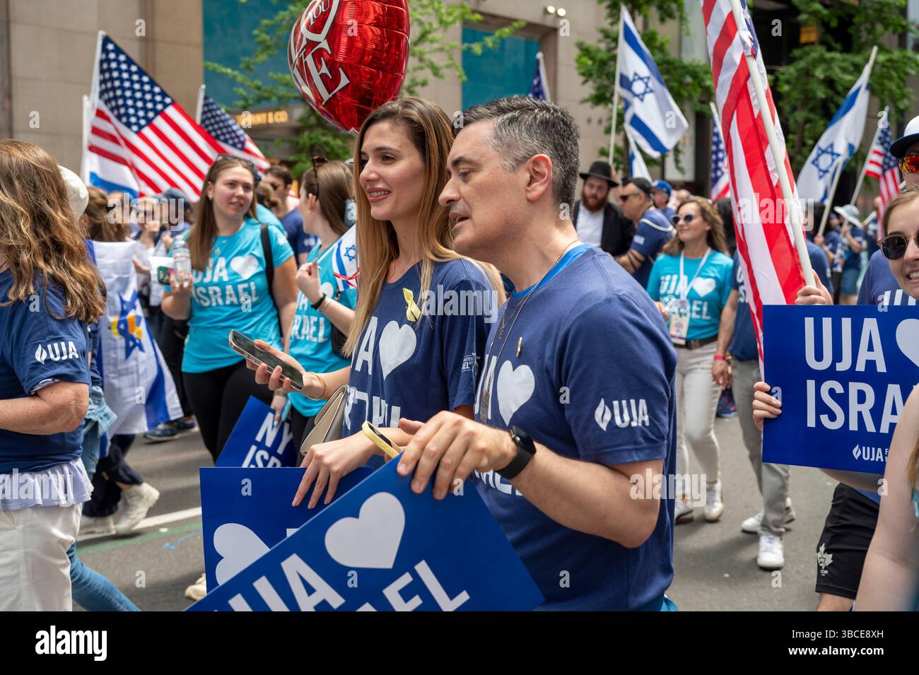 New York, United States. 18th May, 2025. Celebrants march in the Israel ...