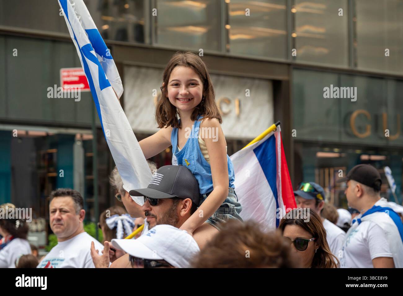 New York, United States. 18th May, 2025. Celebrants march in the Israel ...