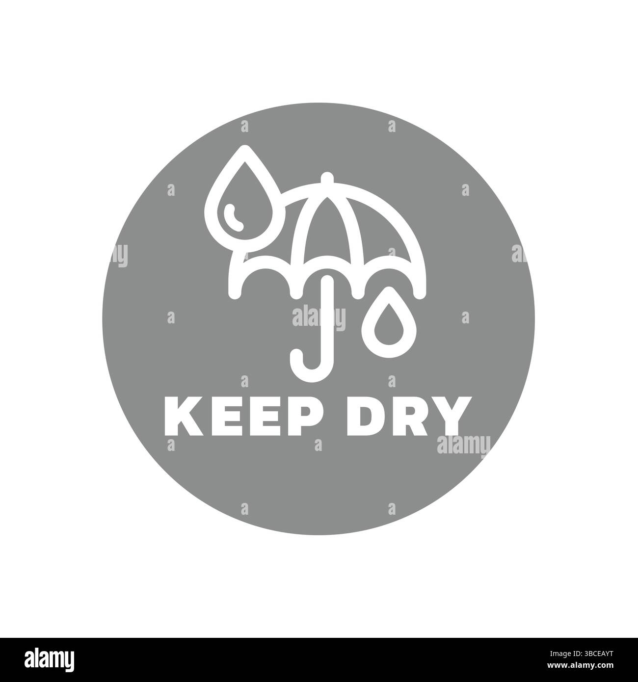 Keep dry vector label with umbrella. Packaging product sticker or sign Stock Vector Image & Art ...
