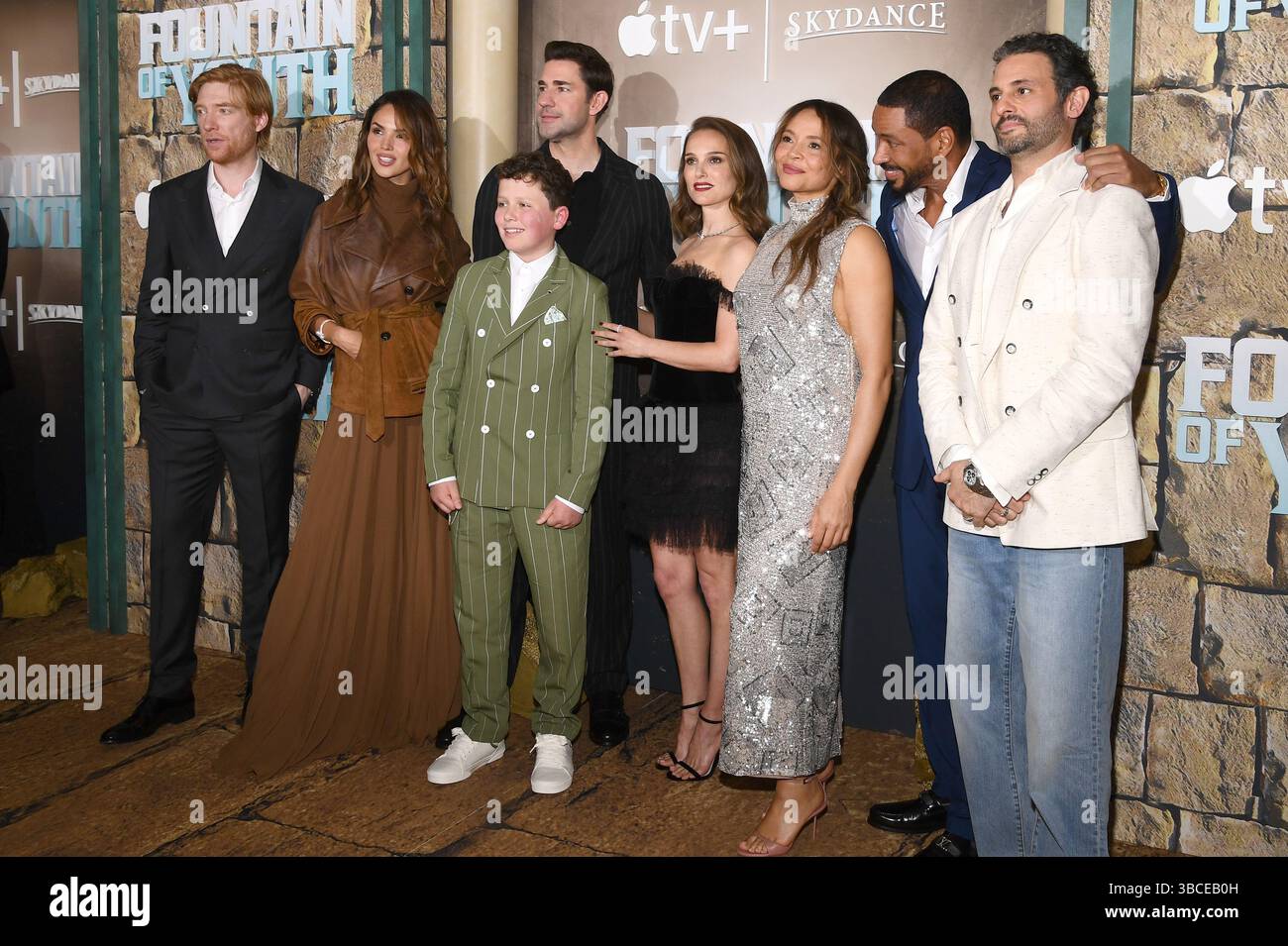 New York, USA. 19th May, 2025. (L-R) Domhnall Gleeson, Eiza González ...