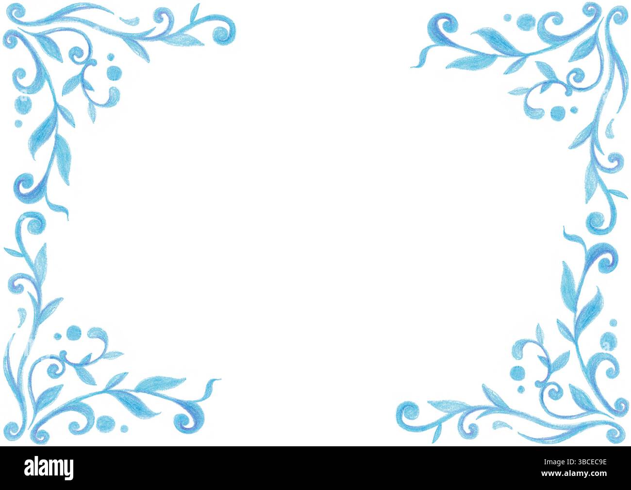 Frame. From the left and right sides there are patterns consisting of ...