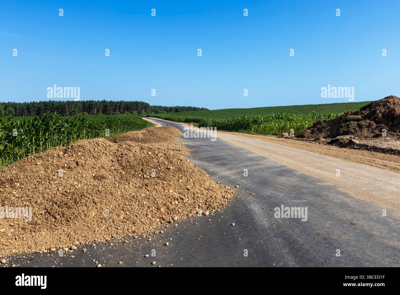 Construction and repair of a new highway in rural areas, a narrow paved ...