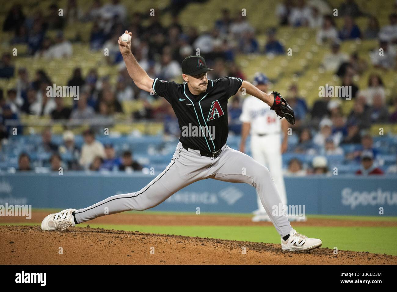 Arizona Diamondbacks relief pitcher Ryan Thompson delivers a pitch ...