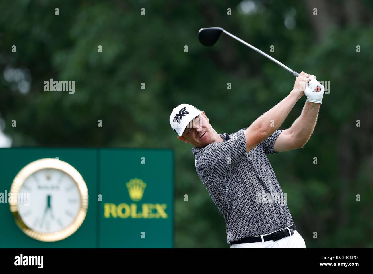 CHARLOTTE, NC - MAY 16: Patrick Fishburn (USA) plays his tee shot at ...