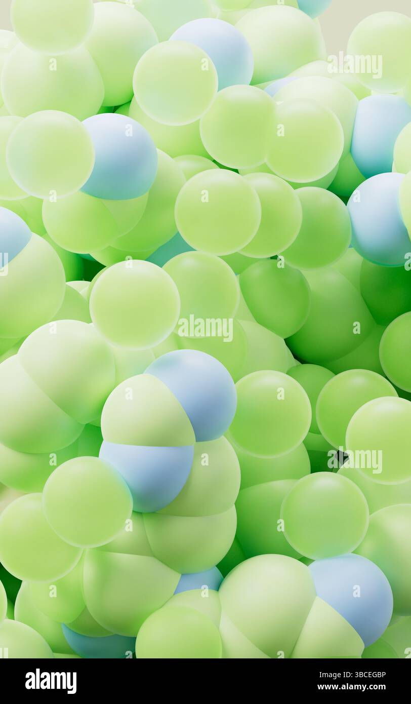 Abstract dense particles spheres background, 3d rendering. 3D ...