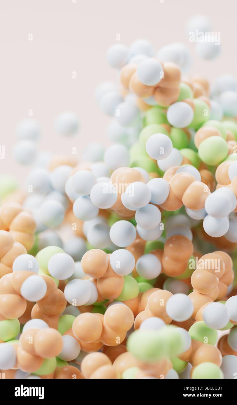 Abstract dense particles spheres background, 3d rendering. 3D ...