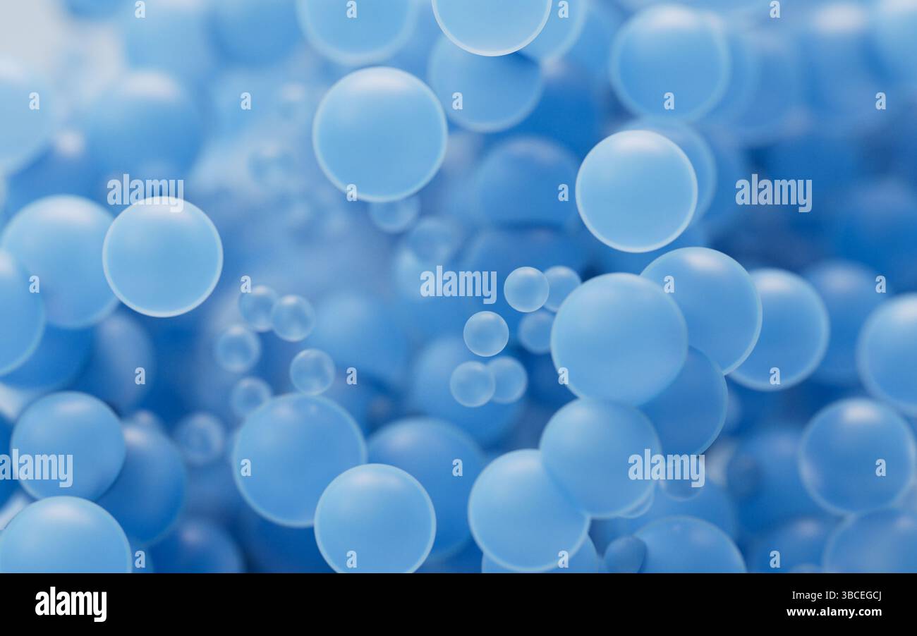 Abstract dense particles spheres background, 3d rendering. 3D ...