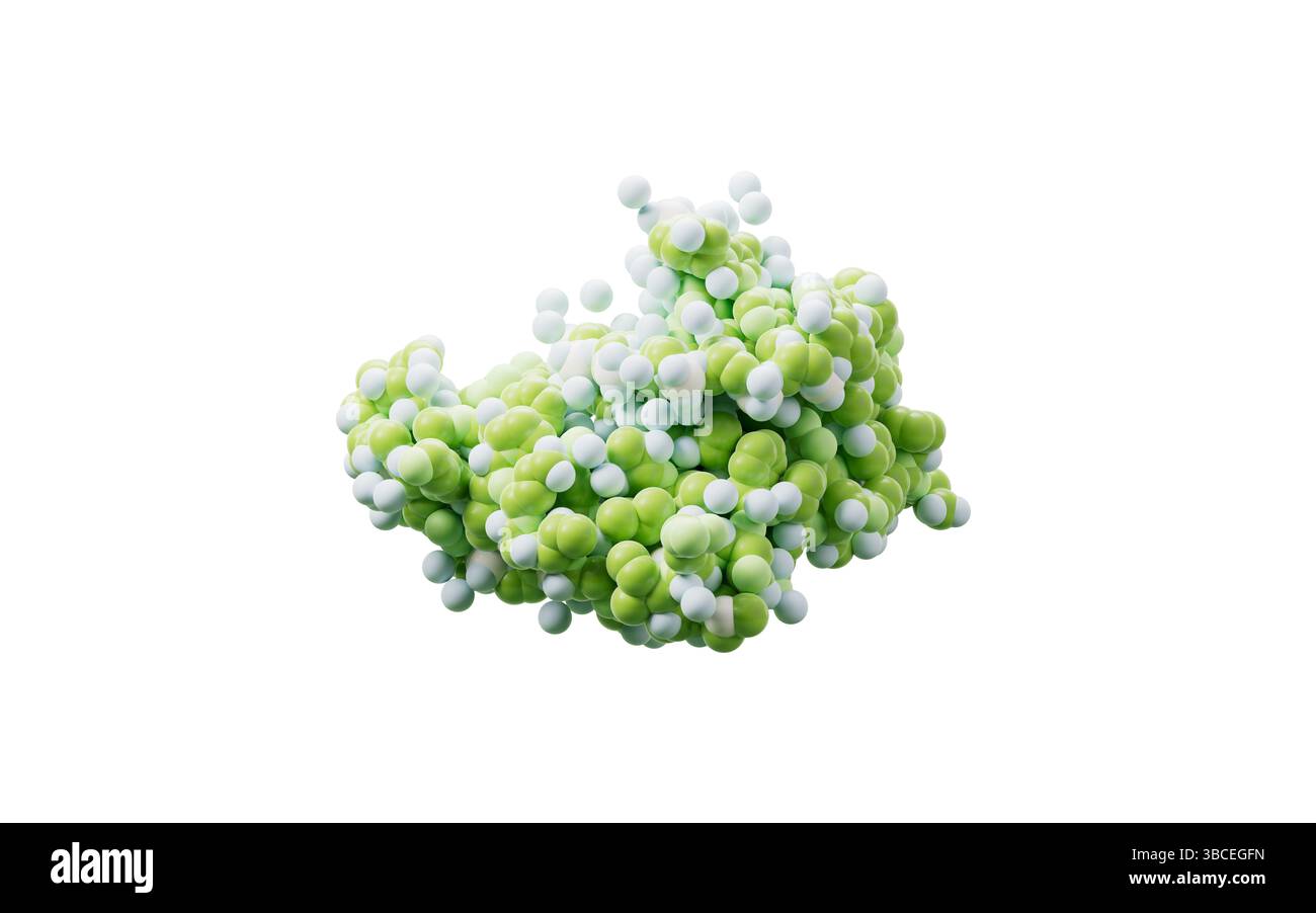 Biological organic protein structure, 3d rendering. 3D illustration ...