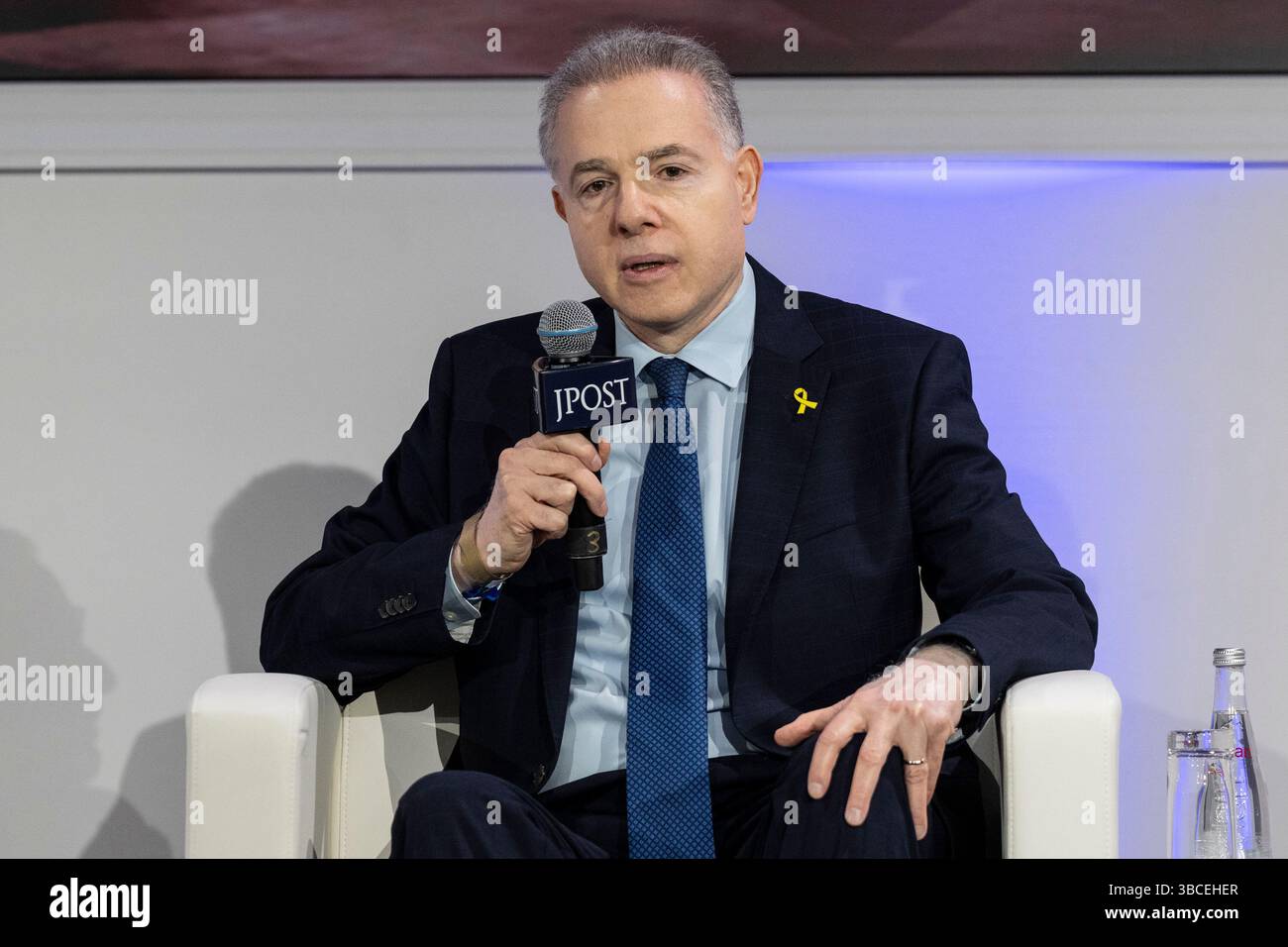 Dani Naveh, President and CEO of Israel Bonds speaks on stage during ...